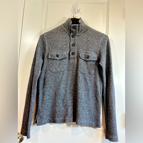 Roots | Sweaters | Mens Henley Roots Canada Sweater Black Button Pull ...